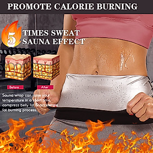 LODAY Waist Trimmer for Women Weight Loss,Tummy Trainer Sweat Workout Shaper,Neoprene-Free Slimming Sauna Wrap (Black, 2XL)