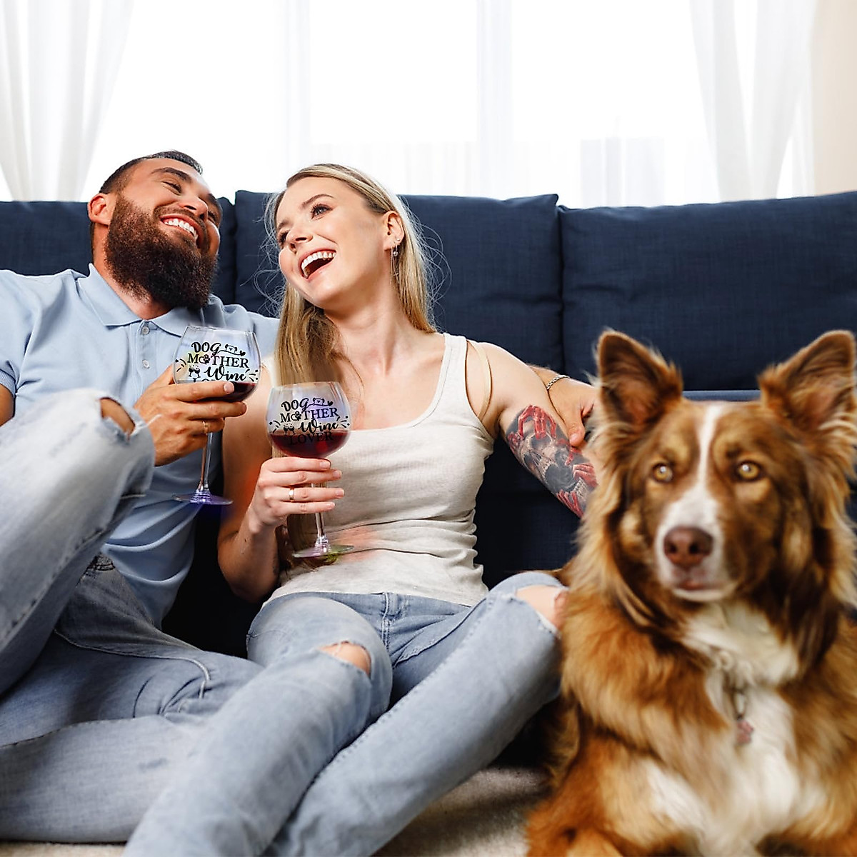 Dog Mom Gifts - Dog Lover Gifts for Women, Dog Owner Gifts, Unusual Birthday Gifts for Dog Lovers - Funny Gifts for New Puppy Fur Baby Owners - 16oz Wine Glass For Fur Mama