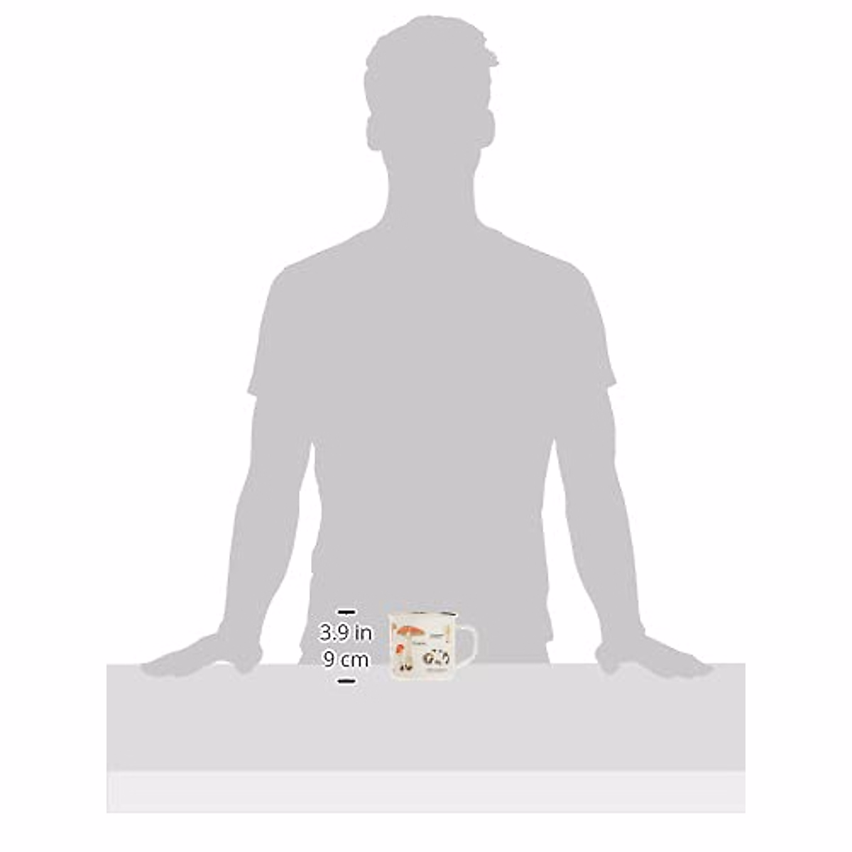 Gift Republic GR270058 Mushroom Enamel Mug, Multi, 500 milliliters