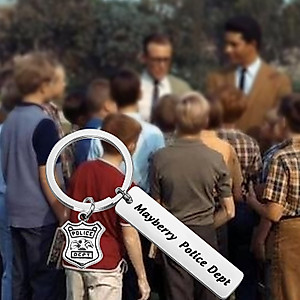 FAADBUK Funny Andy Griffith Show Keychain Mayberry Police Department Jewelry Andy Griffith Show Lover Gift For Friend Family (Mayberry K-S)