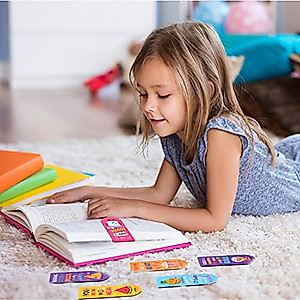 30 Pieces Assorted Scented Magnetic Bookmarks Scratch and Sniff Fruit Food Theme Bookmarks Encouraging Sayings Bookmarks Cute Bookmarks for Kids, Students, Teens, 10 Styles (Classic)