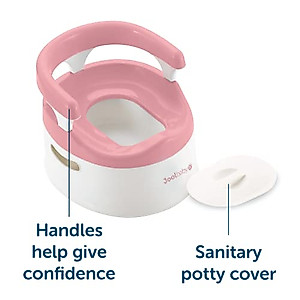 Child Potty Training Chair for Girls (Pink), Handles & Splash Guard - Comfortable Seat for Toddler - Jool Baby