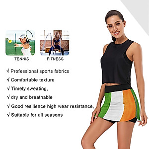 Women's Active Athletic Skirts Sports Skort Irish Flag Lightweight Tennis Skirt Golf Skorts
