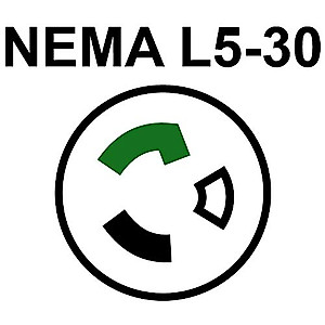 L5-30 to Triple 5-15R Generator Power Cord Adapter, by Journeyman Pro | 30A to 15A/110V 3-Way Splitter | 3-Prong Distribution Cords (2'FT L530P to Triple 5-15R)