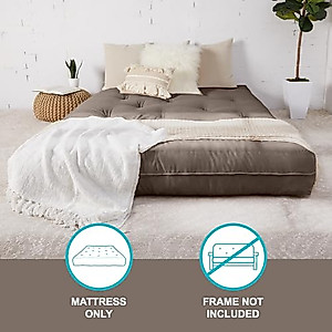 Trupedic Poly Solid Full Futon Mattress, 10-inch, Black