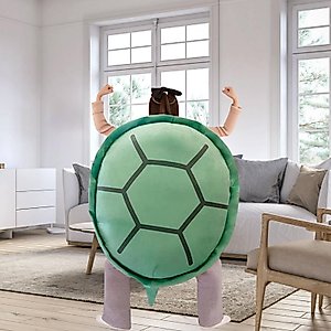 CHOXIO Wearable Turtle Shell Pillows for Kids Adults,Turtle Plush Pillow Stuffed Animal Funny Dress Up Creative Gifts (40 in, Green)