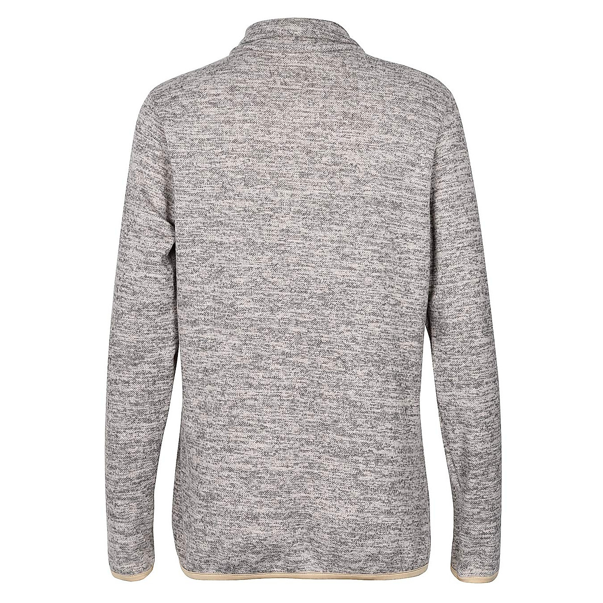 Artfish Women's Women Quarter Zip Casual Pullovers Fall Shirts Sweaters Sweatshirts with Pockets Beige Tan, XXL