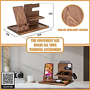 Wooden Desk Organizer Engraved Firefighter Name Gifts For Fireman, Rescue Man in Frisco Fire Dept, office desk accessories for District Chief, Custom boyfriend gift, christmas gift for dad