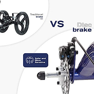 OasisSpace Bariatric Knee Walker -Heavy Duty Knee Scooter with 12 inch Pneumatic for 500LB