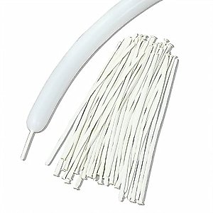100 Pcs Long Balloons Twisting Balloons DIY 260 Latex Balloon Long Balloons for Birthday Wedding Decor, Party Decoration, Ties Balloons (White)