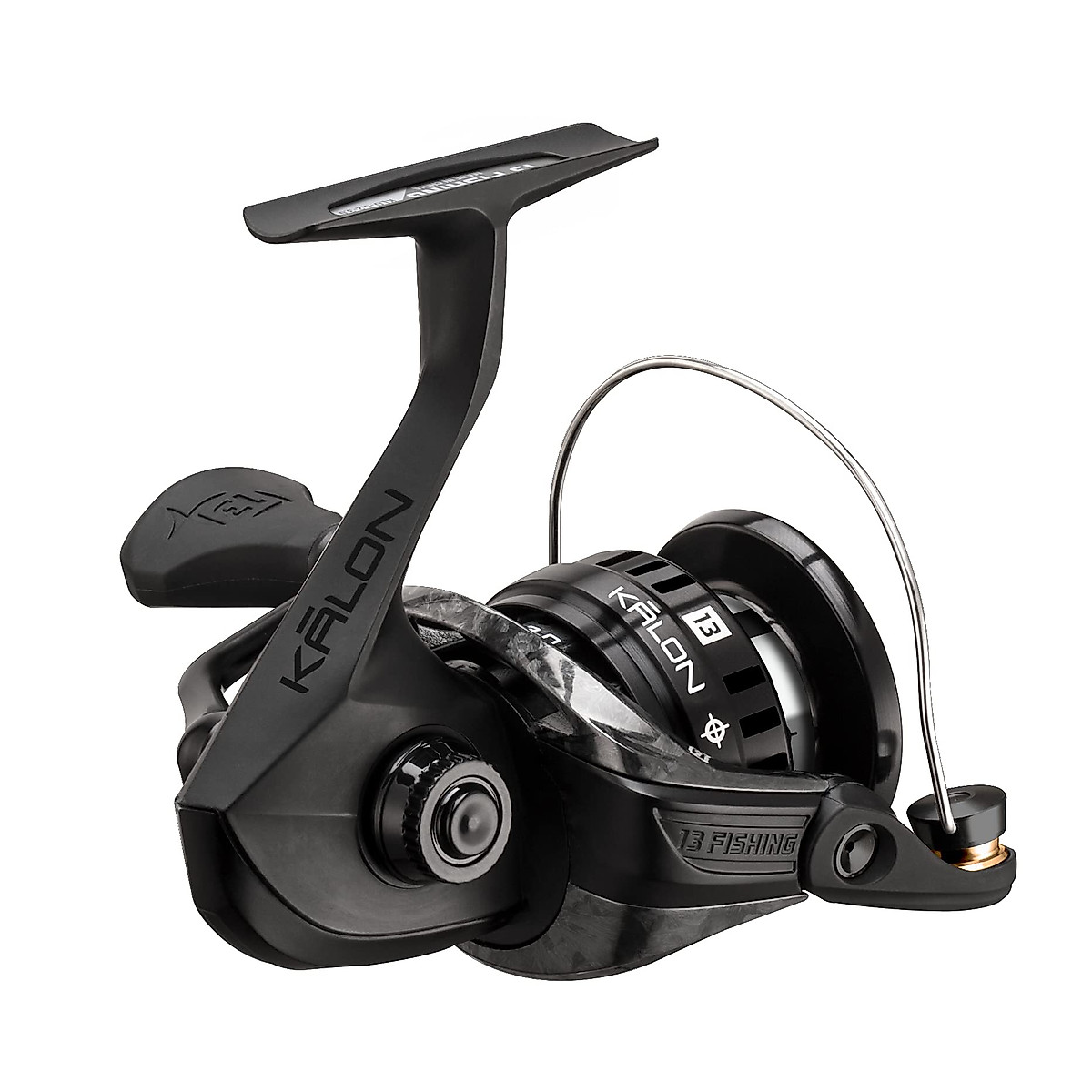 13 FISHING - Kalon O Blackout Spinning Reel - 5.2:1 Gear Ratio - 5.0 Size (Salt+Fresh) - KLO-5.2-5.0