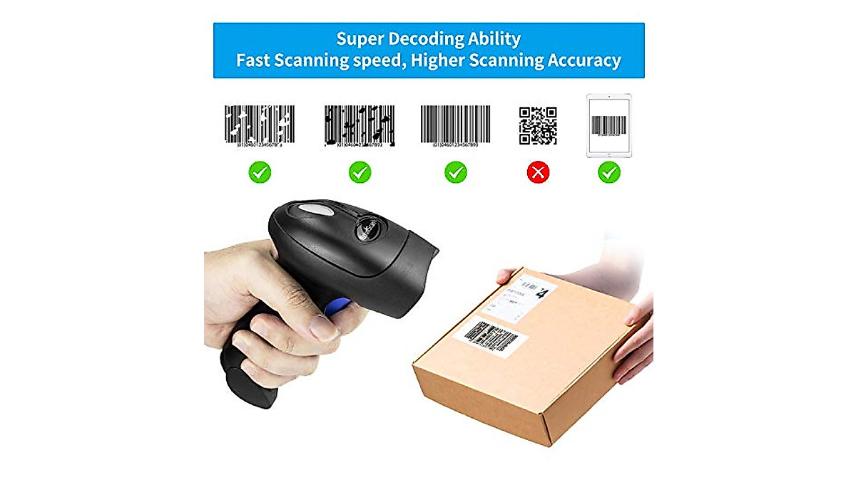 NetumScan Handheld 1D CCD Barcode Scanner | Screen & Damaged Codes