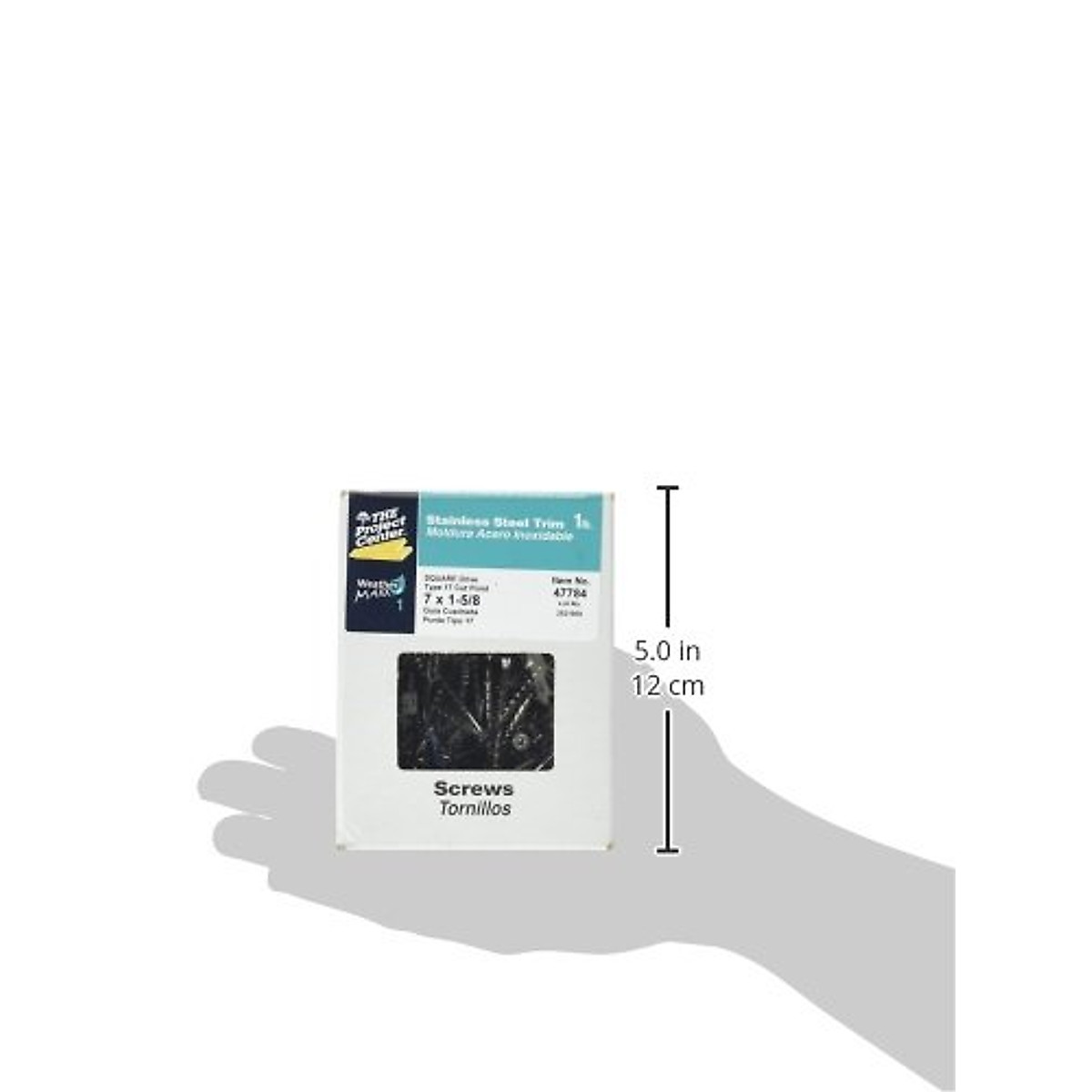 Hillman 47784 7-Inch x 1-5/8-Inch Stainless Steel Trim Screw with Square Drive, 1-Pound