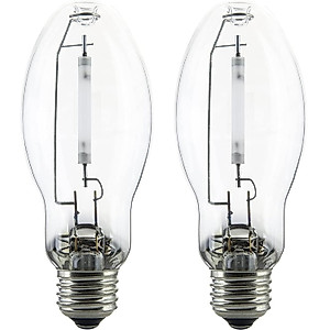 Sunlite LU150/MED 150 Watt HPS ED17 High Pressure Sodium Light Bulb, Medium Base, Clear (150 Watts 2 Pack)
