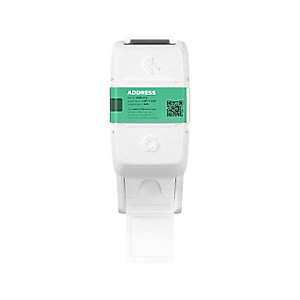 ZEBRA ZSB Series Labels - Potato Starch-Based Printer Label Paper - Recyclable Cartridge for Stickers - Versatile, Cloud-Based Adhesive - Address, 1.25" x 3.5"