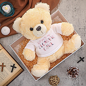 Jexine 2 Pieces Flower Girl Gifts Wedding 10 Inch Flower Girl Bear Stuffed Animal Will You Be My Flower Girl Proposal Gifts from Bride Groom with Clothing for Wedding Proposal Anniversary Party