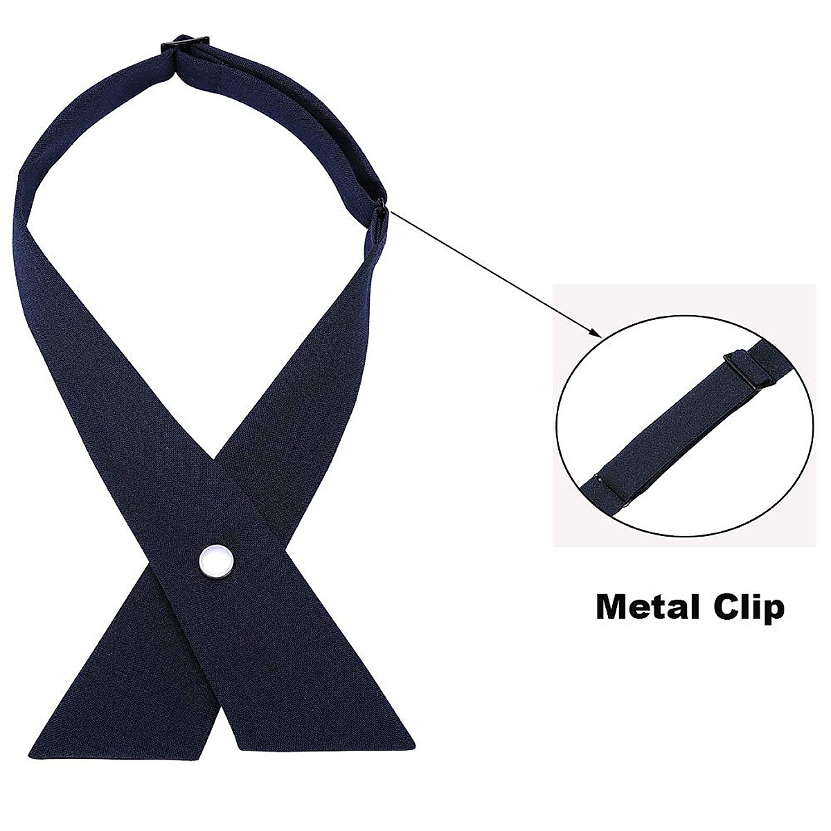 AUSKY Criss-Cross Bow Tie for Girl Uniform Adjustable Neck tie for Men Women