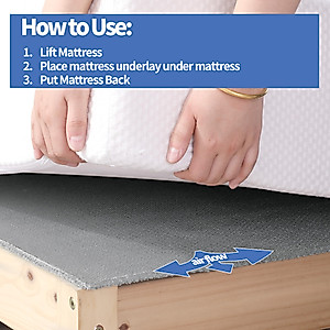 MABOZOO Mattress Underlay, 3D Air Meshfiber Under Mattress Pad, Breathable Rv Under Mattress Ventilationand, Bed’s Creating Air Flow for RV, Boat, Camper (Twin)