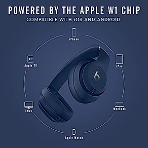 Beats Studio3 Wireless Bluetooth Headphones - Blue/Core (Renewed)