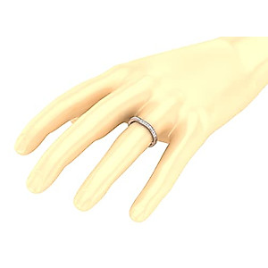 Dazzlingrock Collection Round White Diamond Contour Enhancer Band for Women (0.20 ctw) in 10K Rose Gold, Size 4