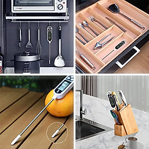 AKEISHE Digital Instant Read Water Thermometer for Liquid, Food, Cooking, Meat, Candy, Tea, and Milk, Oil, Kitchen Gadgets, Candle，Digital Food Probe for Kitchen,Outdoor BBQ and Grilling