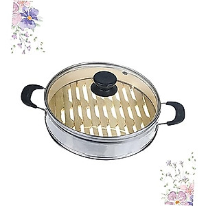 Food Steamer Basket Bamboo buns steamer cookware steamer kitchen steamer semi-steel Steamed Dumplings Cage Stainless Steel Steamer