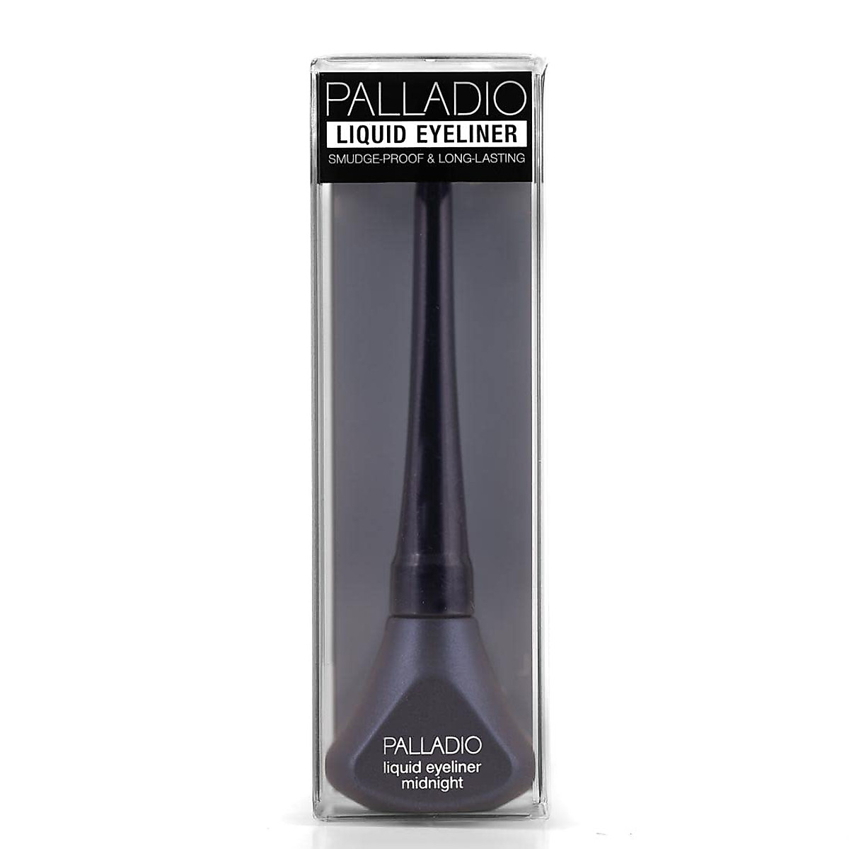 Palladio Liquid Eyeliner, Highly Pigmented and Waterproof Eyeliner, For Intense Eye Definition, Smear-proof Eyeliner Liquid, Includes Easy Grip Wand and Felt Tip Eyeliner Applicator, Midnight