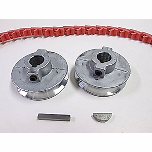 Craftsman Table Saw Belt & Pulley Kit with 2 1/2" Pulleys, Keys, & Fenner PowerTwist