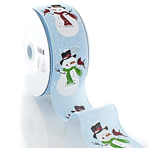 Ribbon Traditions Winter Snow Much Fun Wired Ribbon 2 1/2" by 10 Yards