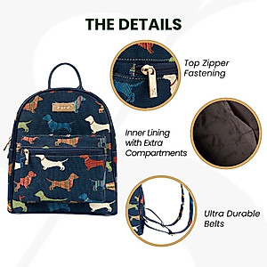 Signare Tapestry Women Backpack Casual Daypack Dachshund (DAPK-DACH)