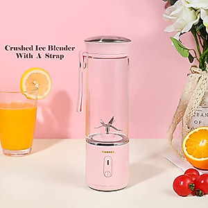TIKBABA Personal Size Blender for Shakes and Smoothies,Sakura Pink