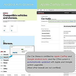 MMAUTO Double Din Car Stereo with Wireless Apple Carplay & Android Auto, 7 Inch HD LCD Touchscreen Car Radio with Bluetooth Voice Control, Rearview Camera, AM/FM Audio Receiver, Subwoofer, USB/AUX