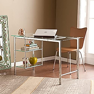 SEI Furniture Oslo Writing Desk, Chrome