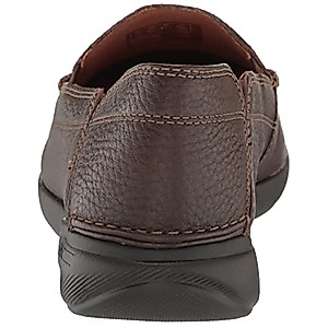 Clarks Men's Gorwin Step Sneaker, Dark Brown Leather, 7