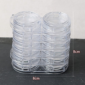 Nail Tip Box False Empty Nail Tips Organizer Storage Box with 12 Number Spaces Storage Case Container Nail Box Plastic Grid Box for Fingernail Crystal, Jewelry, Nail Accessories (Clear)