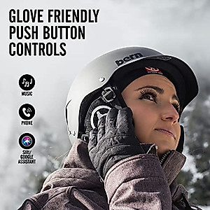 Outdoor Tech Chips Ultra 2.0 - Universal Helmet Audio - Premium Helmet Bluetooth Headset - True Wireless Snow Helmet Audio - Easy Touch Controls, Compatible with Google Assistant and Siri