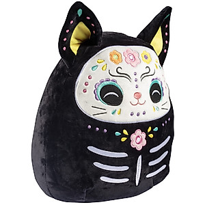 Squishmallows Original 12-Inch Zelina Day of The Dead Cat - Official Jazwares Plush - Collectible Soft & Squishy Kitty Stuffed Animal Toy - Add to Your Squad - Gift for Kids, Girls & Boys