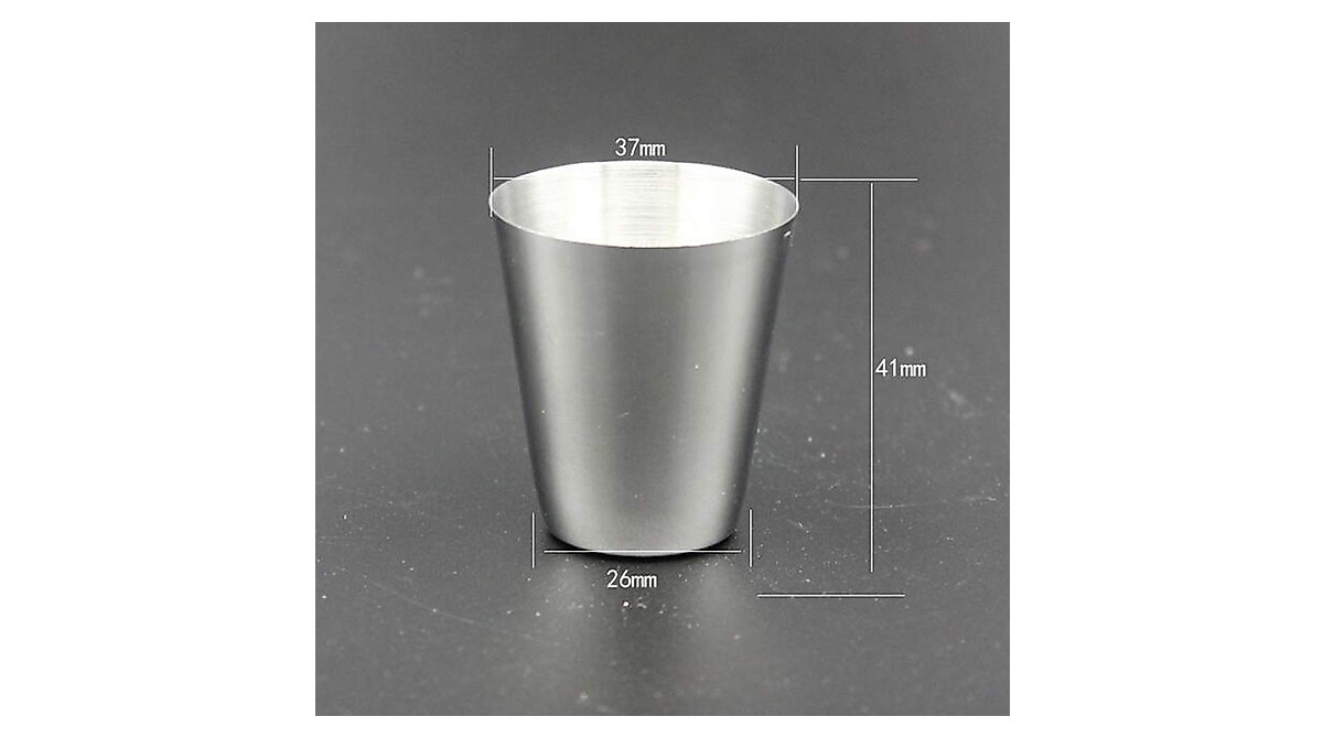 Stainless Steel Shot Cups with Leather Case - 4 Pack