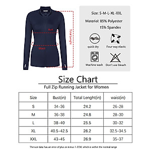 PINSPARK Women's Track Jacket Athletic Workout Running Jacket Full Zip Up Sportswear Lightweight Tops Navy Blue M