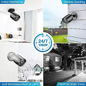 ANNKE 1080p HD-TVI Security Surveillance Camera for Home CCTV System, 2MP Bullet BNC Camera with 85 ft Super Night Vision, IP66 Surveillance Weatherproof Add–on Wired Camera - E200