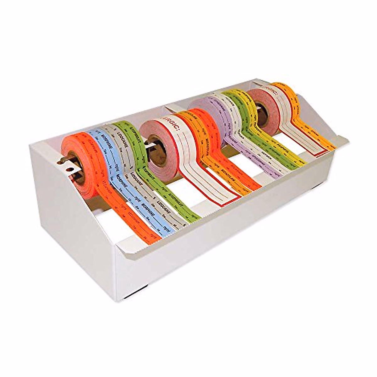 PDC Healthcare DPM-16 Dispenser, Holds Up to 16 Rolls of 1/2" Wide Tape Metal, 12-1/4" x 5" x 3-5/16", White (Pack of 1)