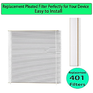 401 Replacement Filter Compatible with AprilAire 401 Space-Gard 2400 Air Conditioner Pleated Filter (2 Pack)