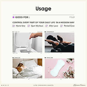 HAVIT Signature Edition Flushable Wipes for Women, Plant-Based Cloth with Natural Pulp, Plantago Asiatica Extracts, 360 Coutns (60 Cloth of 6 Packs)