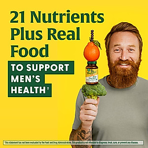 MegaFood Men's 40+ One Daily Multivitamin for Men With Vitamin B, Vitamin D3, Selenium, Zinc & Real Food - Immune Support, Energy Metabolism, and Muscle & Bone Health – Non GMO; Vegetarian - 90 Tabs