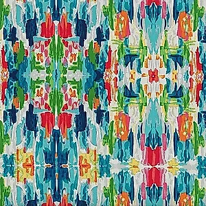 Pillow Perfect Outdoor/Indoor Abstract Reflections Chair Pads, 2 Count (Pack of 1), Blue