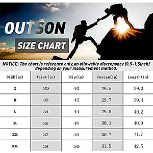 OUTSON Mens Fashion Joggers Sports Pants Casual Cotton Cargo Pants Gym Sweatpants Trousers Mens Long Pant Black