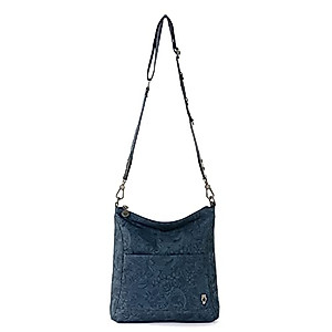 The Sak Lucia Crossbody in Eco Twill, Convertible Purse with Adjustable Strap, Indigo Spirit Desert