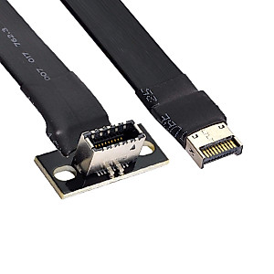 Cablecc USB 3.1 Front Panel IDC Header Male to Female Type-E M-F Motherboard Extension Data Cable 50cm