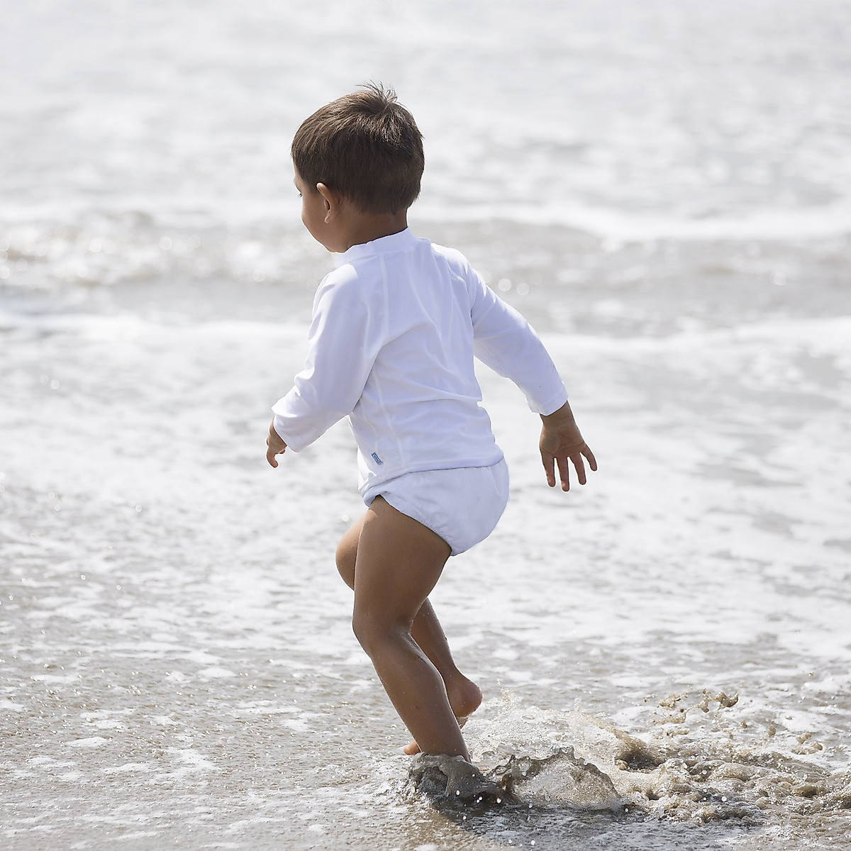 i play. by green sprouts Baby-Boys Snap Reusable Swim Diaper (2pk) | No other diaper necessary, UPF 50+ protection,White/Snap,24 Months