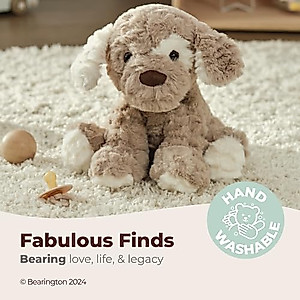 Bearington Beige and Brown Dog 11 Inch Stuffed Dog - Puppy Stuffed Animal - Plush Dog